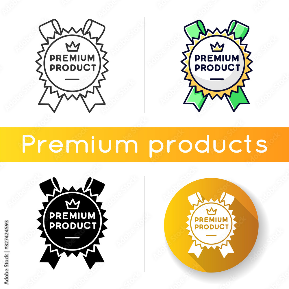 Premium product icon. Linear black and RGB color styles. Top class ...