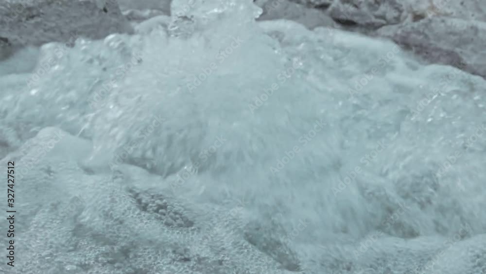 Boiling streams of pure hot water beat out of the ground in a hot ...