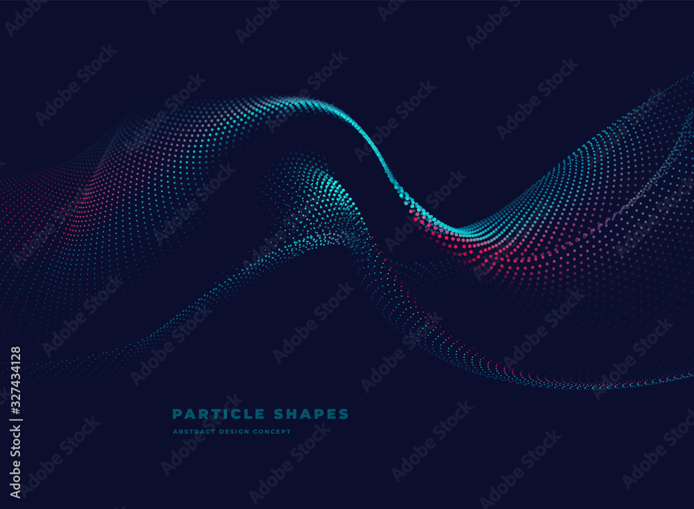 simple abstract particle wave, vector tube Stock Vector | Adobe Stock