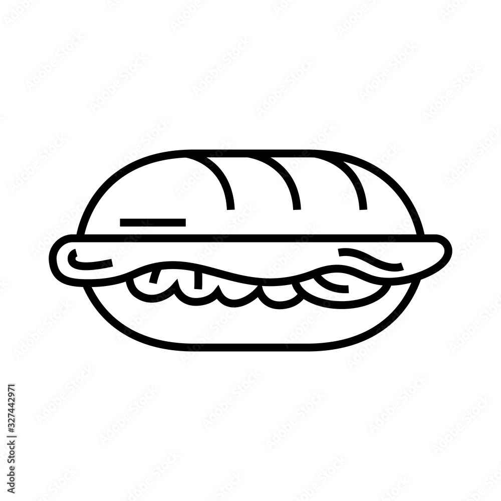 Sandwich Outline Vector