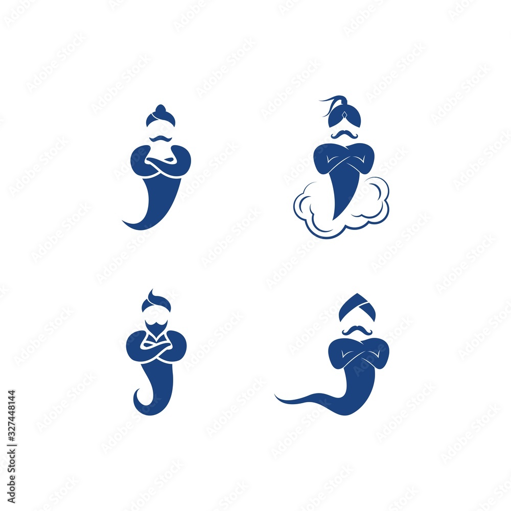 Genie logo illustration Stock Vector | Adobe Stock