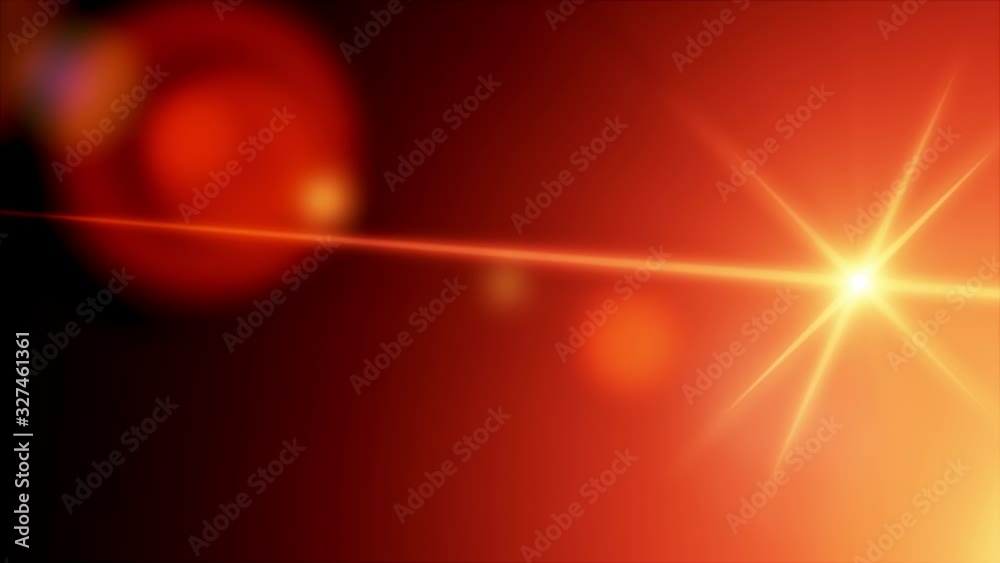 Lens flare burst light animation moving right vertical line over black ...