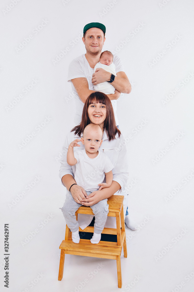 the concept of a happy childhood, IVF, family, love-a group of people ...