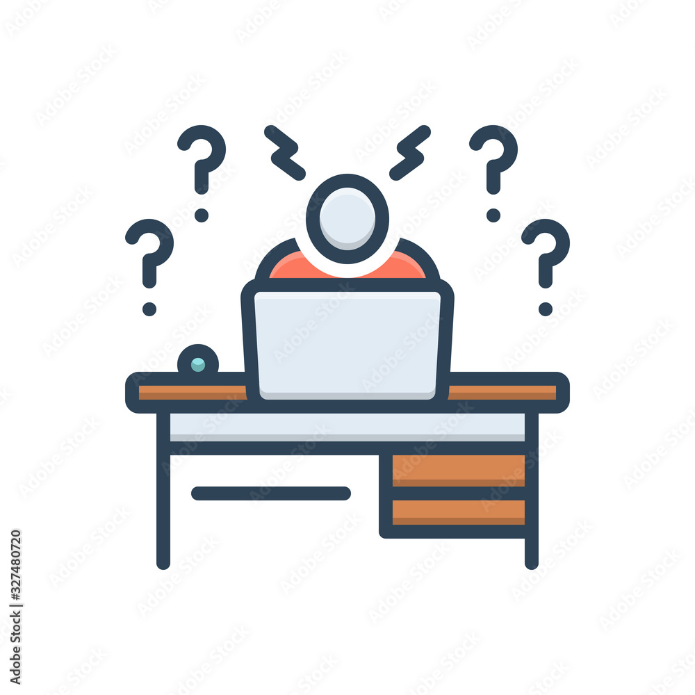 Color illustration icon for agonize Stock Vector | Adobe Stock