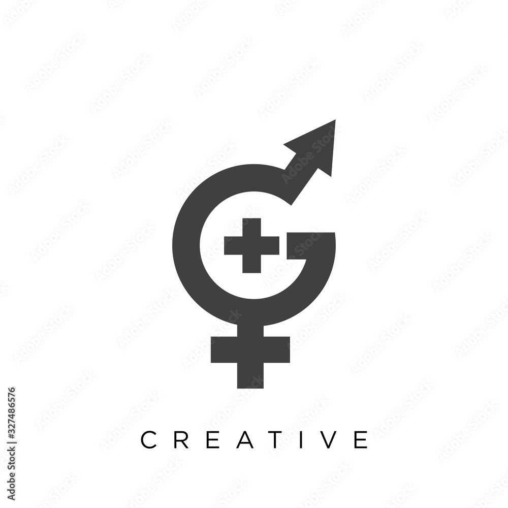 gender logo design Stock Vector | Adobe Stock