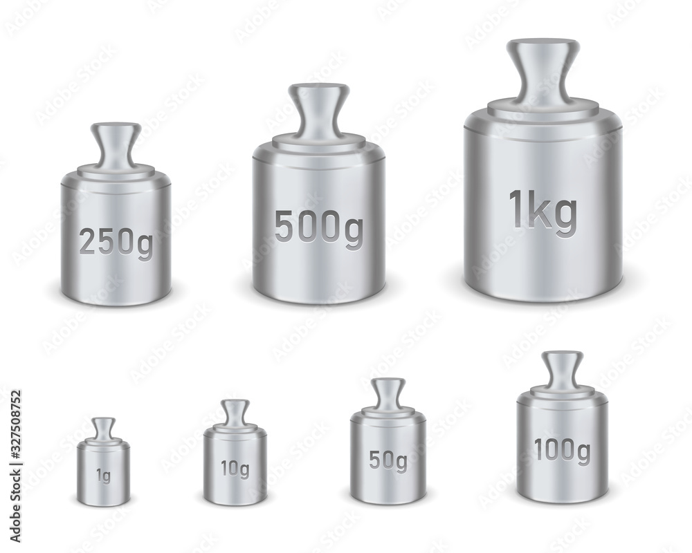 Poster Creative vector illustration of calibration weight isolated on ...