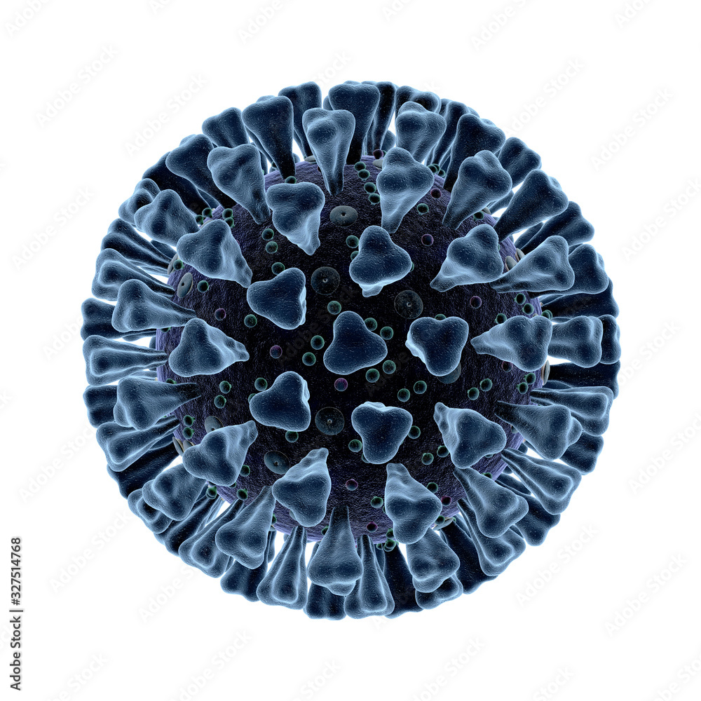 Detailed electronic microscope simulation of Coronavirus disease COVID ...