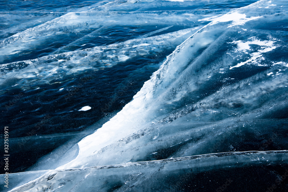 Methane Bubbles in the Baikal Ice.ice and cracks on the surface of Lake ...