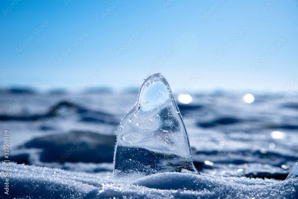 Methane Bubbles in the Baikal Ice.ice and cracks on the surface of Lake ...
