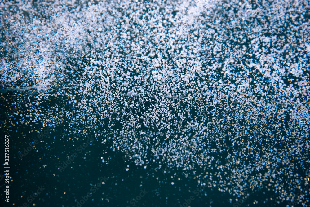 Methane Bubbles in the Baikal Ice.ice and cracks on the surface of Lake ...