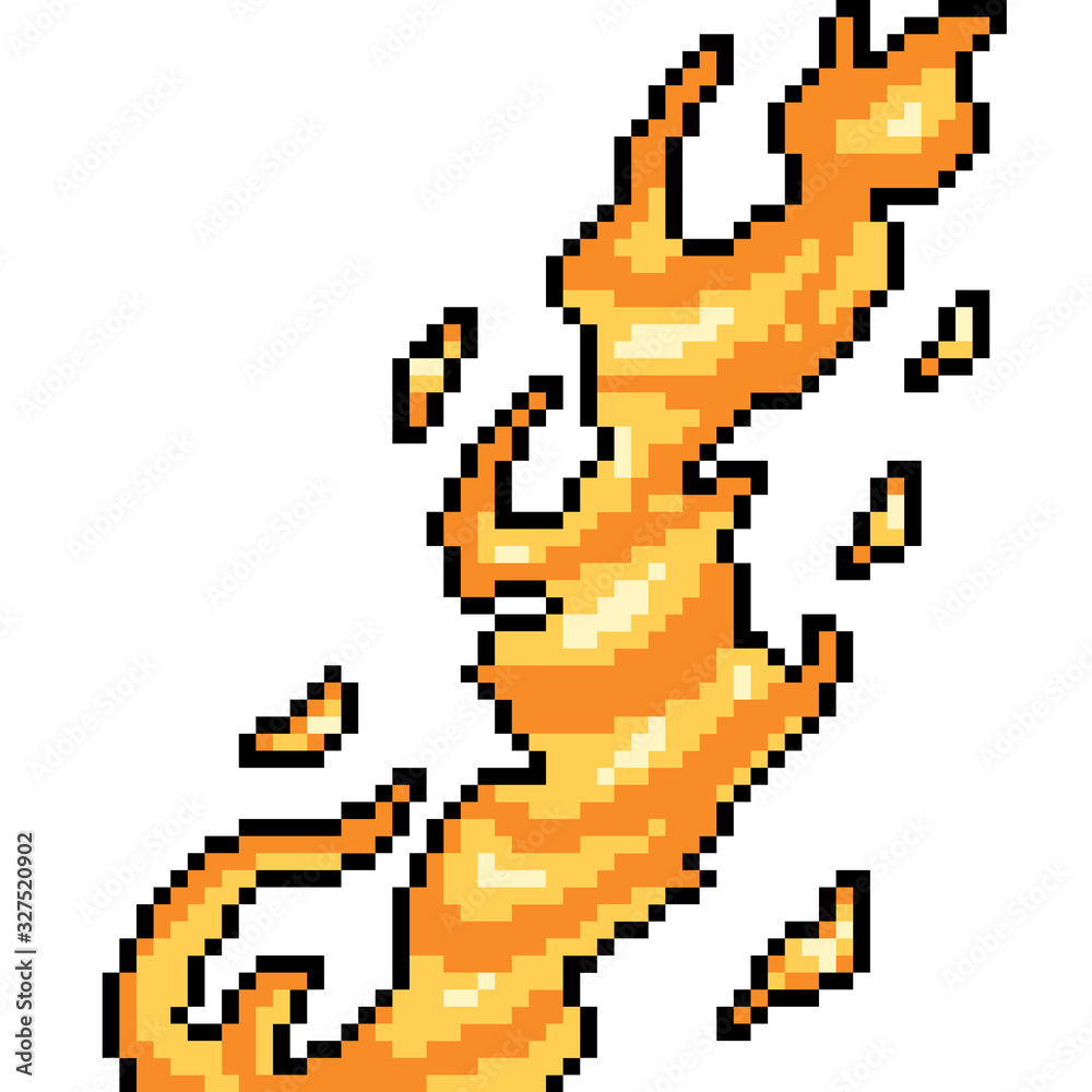 vector pixel art isolated fire pillar Stock Vector | Adobe Stock