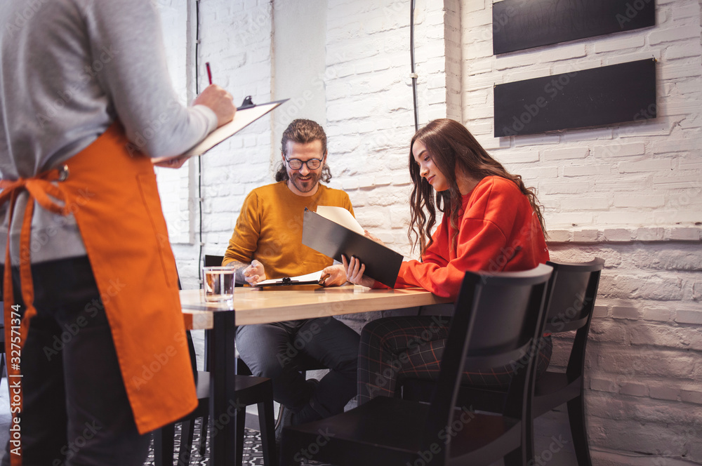 Young People Ordering Food in Fast Food Restaurant Stock Photo | Adobe ...