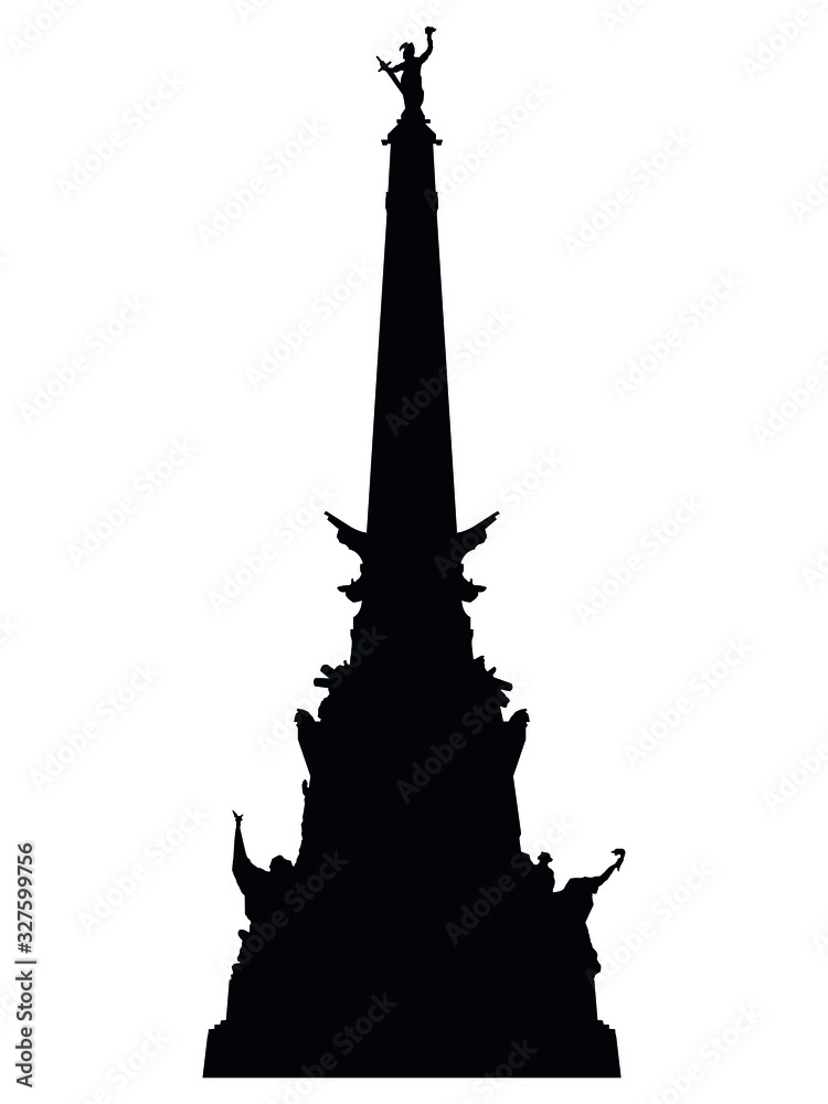 Vector Illustration of the Black Silhouette of Symbol of Indianapolis ...