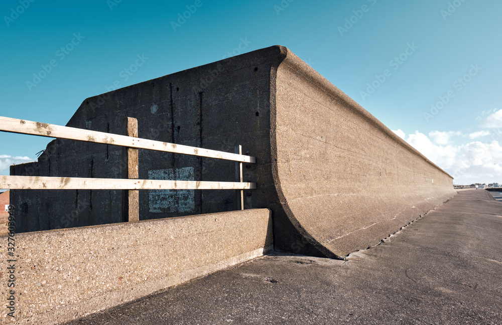 cleveleys lancshire seafront flood defence wall system. Sea defence sea ...