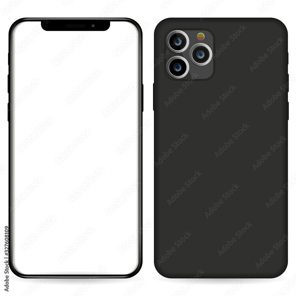 Case for Iphone 11 vector illustration. Iphone 11 smartphone mock up ...