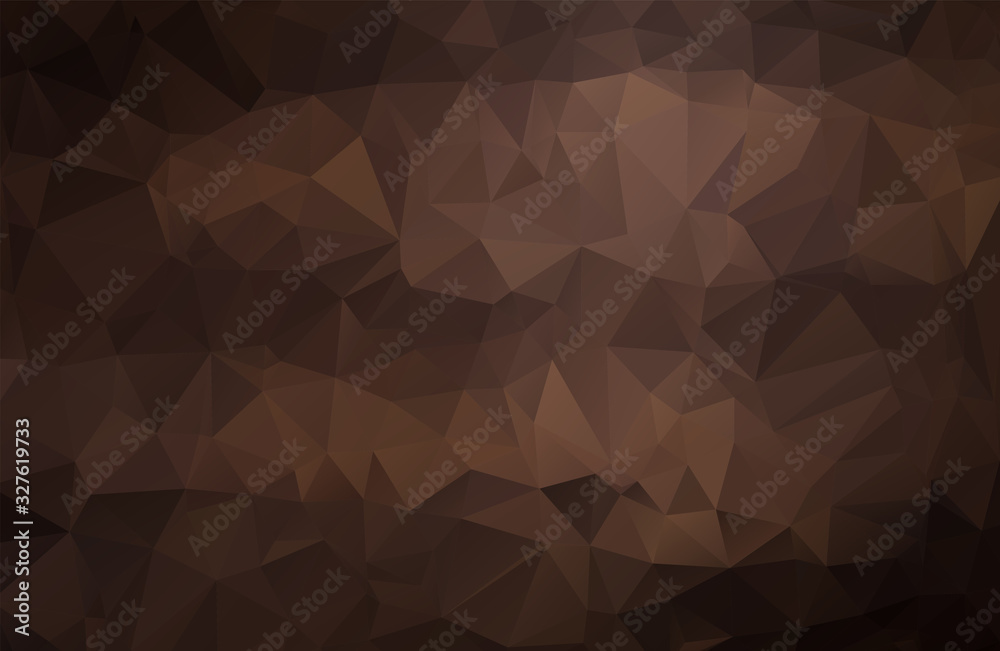 Abstract brown, chocolate background from a triangle, vector ...