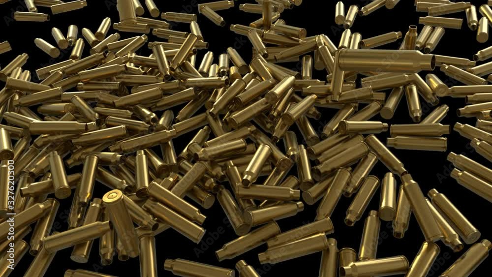 PNG Alpha with shadows.Machine gun bullet casings, gun shells falling ...