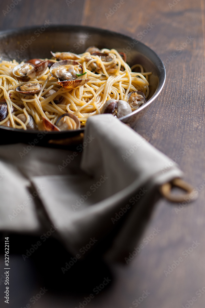 Spaghetti alle vongole Stock Photo | Adobe Stock