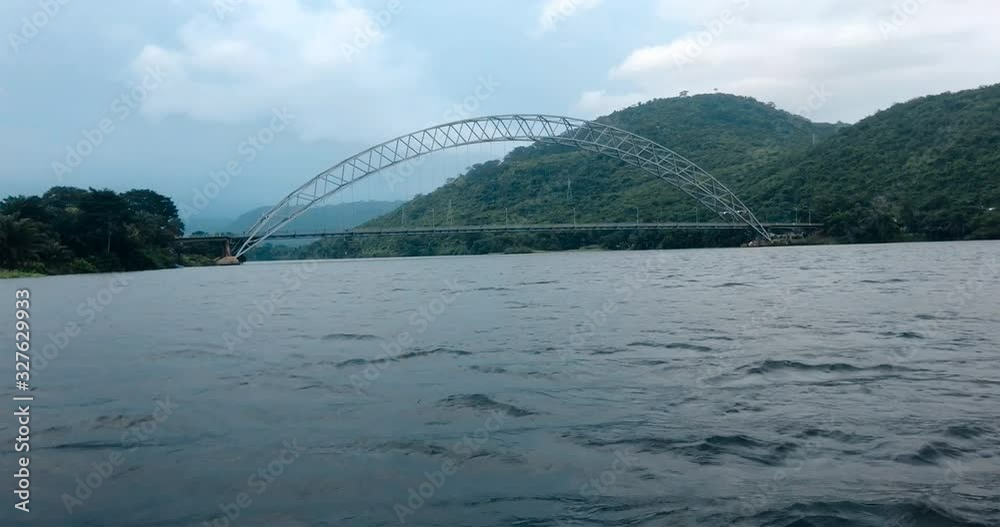 The beautiful Adomi Bridge of Ghana at royal senchi in Akosombo, #4K ...