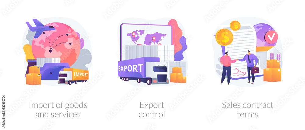 Global trade, distribution and logistics metaphors. Goods and services ...