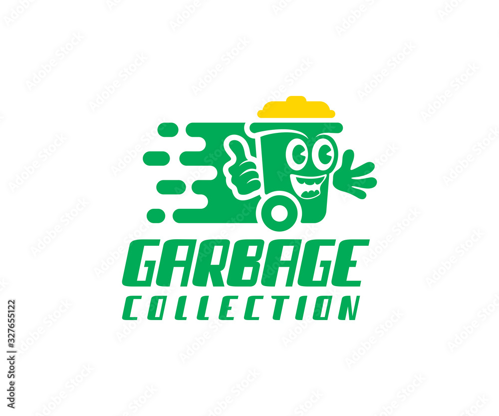 Garbage collection, bin washing and bin cleaning, logo design. Cleaning ...