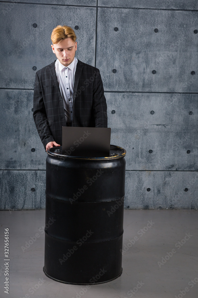 twenty-years-old system administrator wearing white shirt and black ...
