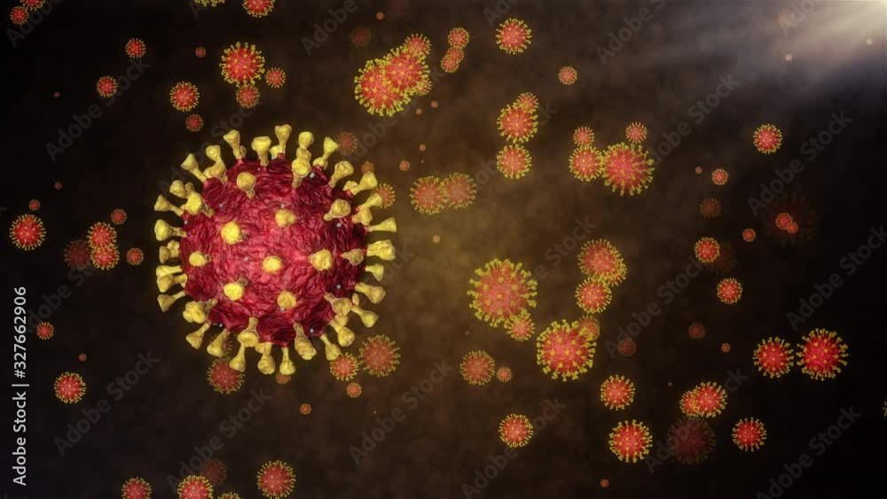 Coronavirus Disease 2019 COVID-19 with blood cells inside human body is ...