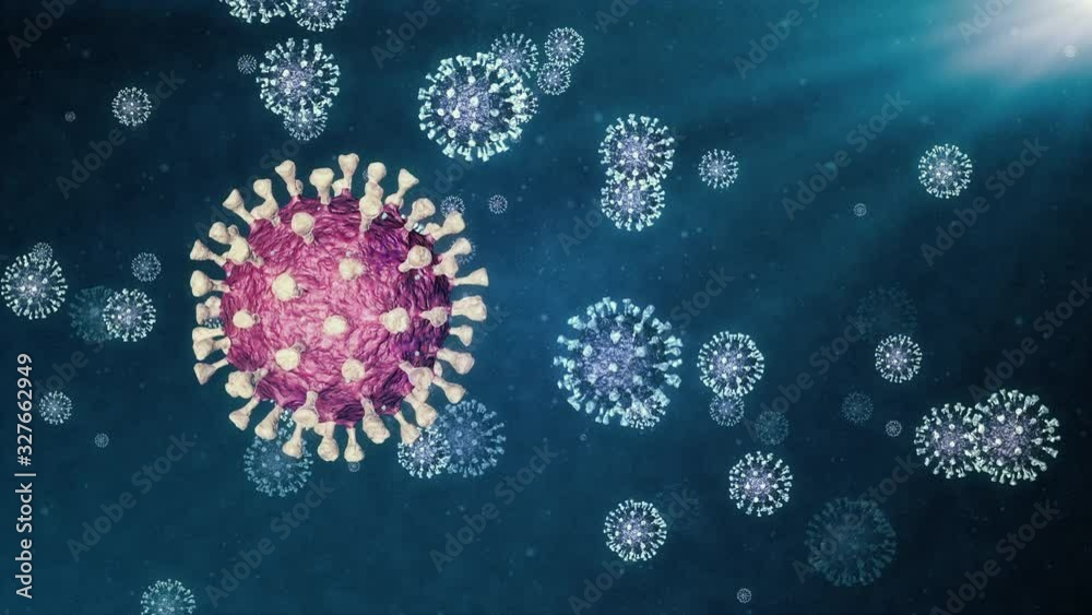 Coronavirus Disease 2019 COVID-19 with blood cells inside human body is ...