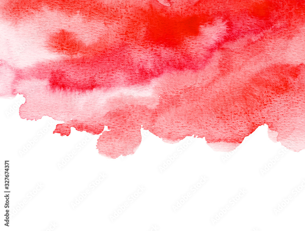 Abstract red watercolor art hand paint background. Watercolor ...