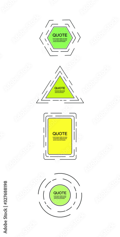 Quote frame notes. Layout for links and digital information. A simple ...
