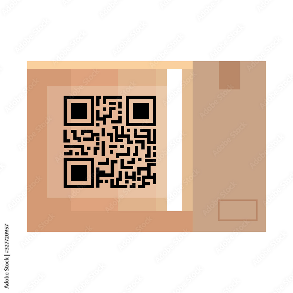 qr code over box design of technology scan information business price ...