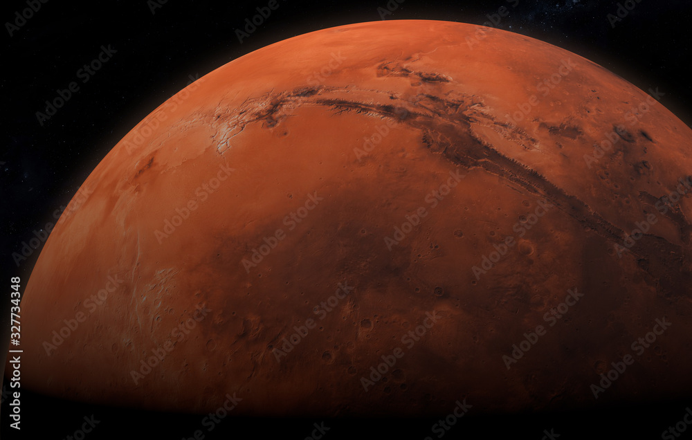 Red planet Mars - is a planet of the solar system. Outer space ...