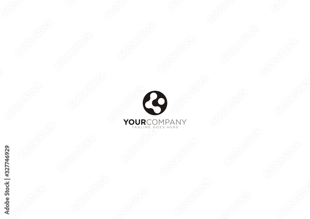 Vector logo design connection editable Stock Illustration | Adobe Stock
