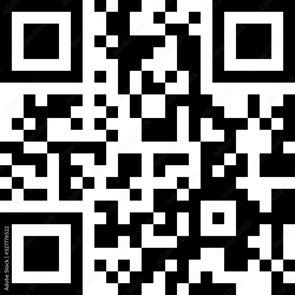 qr code on black background en la mañana Stock Illustration | Adobe Stock