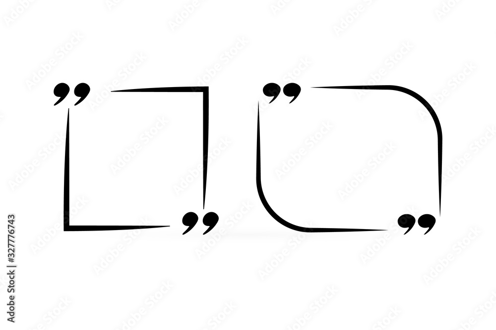 Blank template with quotes set isolated on white. Quotes icon ...