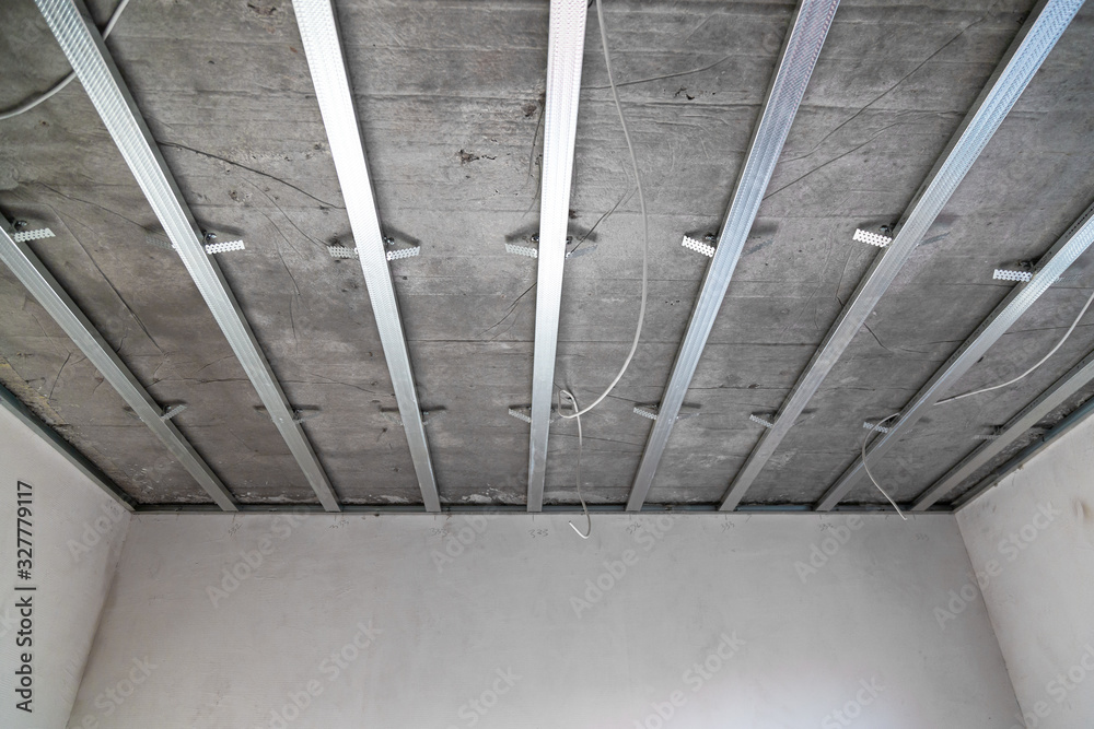 Ceiling structure gypsum. Structure of Ceiling suspended of drywall ...