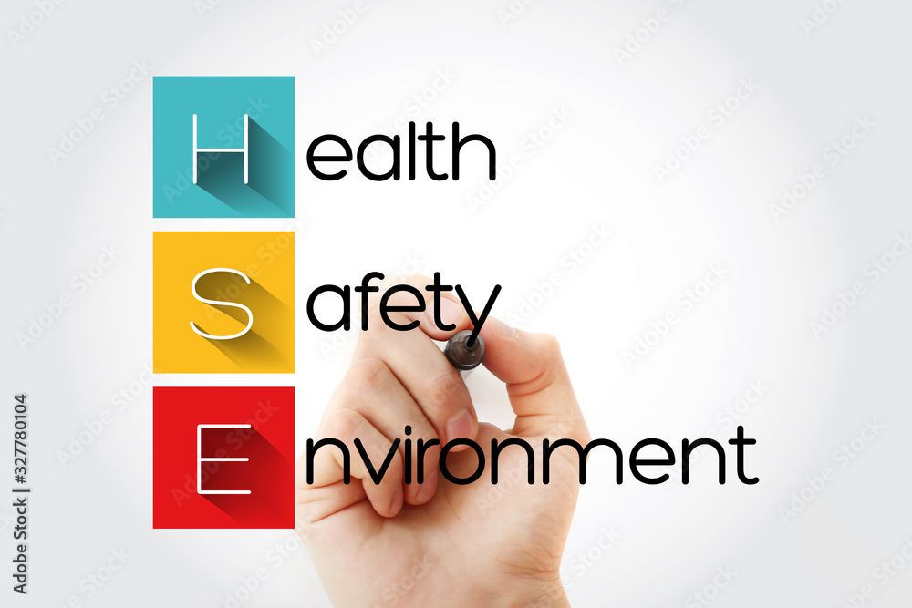 HSE - Health Safety Environment acronym with marker, concept background ...