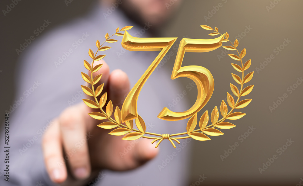 75 Anniversary 3d numbers. template for Celebrating 75 anniversary ...