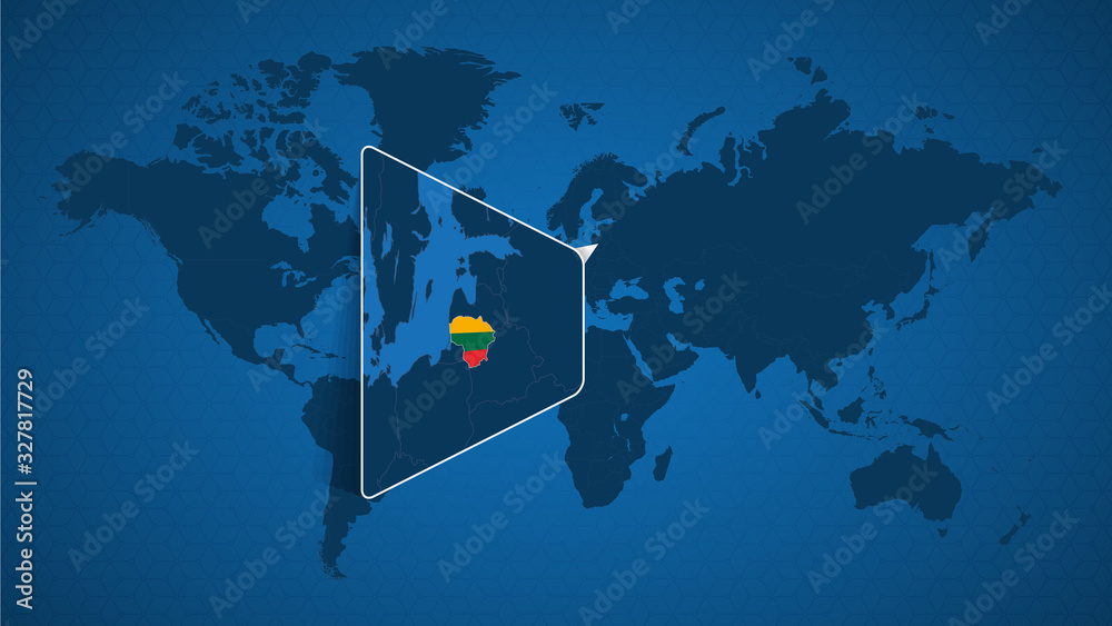 lithuania location map of the world