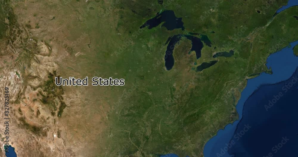 Real colors of forest, mountains and sea. Map of New York. World map ...