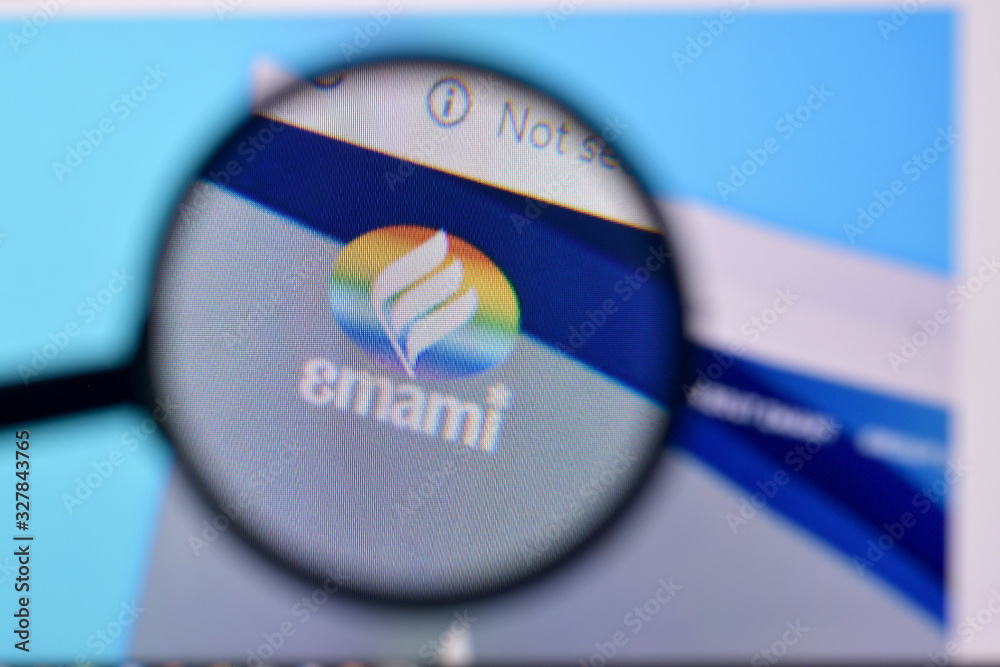 Homepage of emami group website on the display of PC, url - emamigroup ...