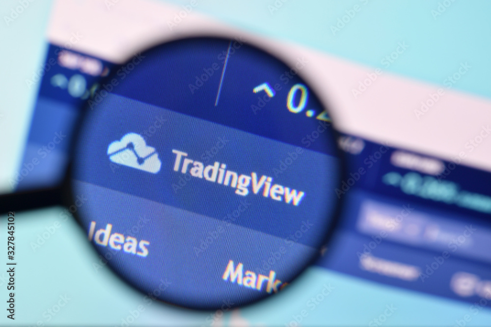 Homepage of tradingview website on the display of PC, url - tradingview ...