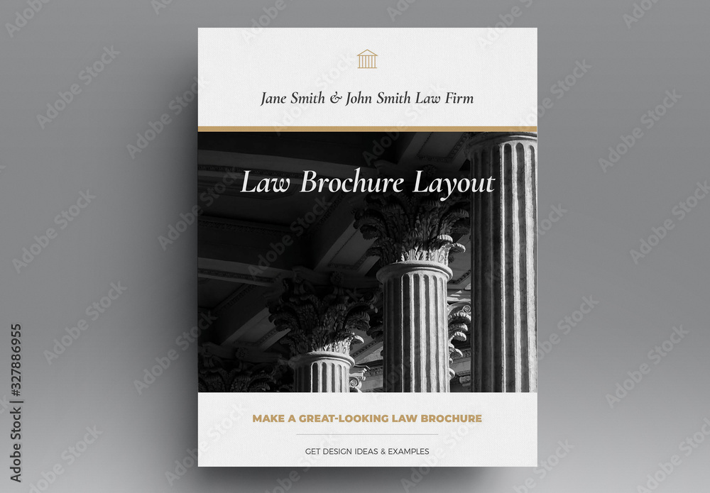 Law Brochure Layout Stock Template | Adobe Stock