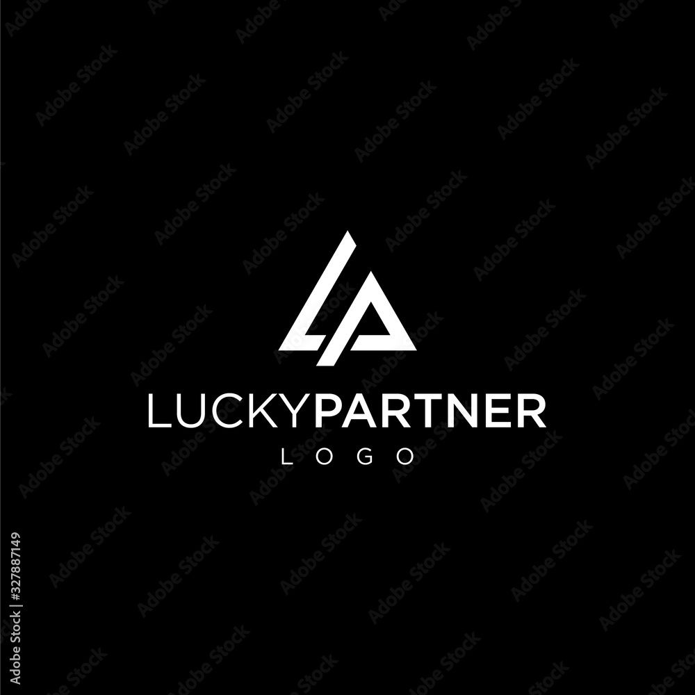 Simple and modern logo design of letter P and L with dark background ...