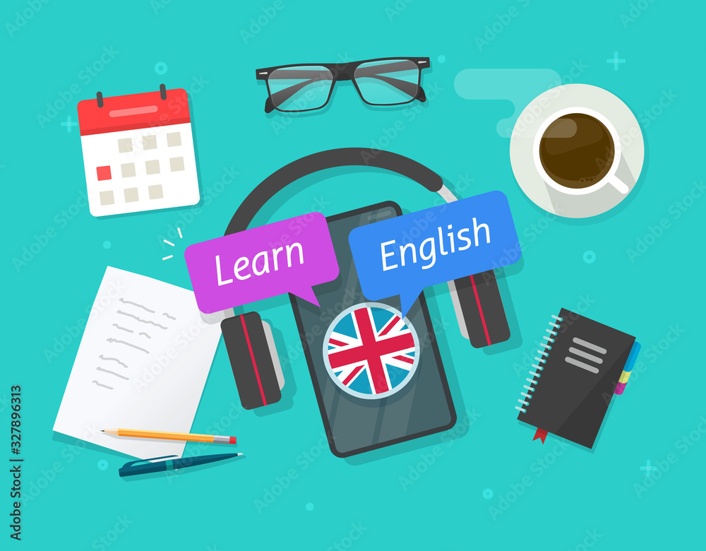 Learn english online on mobile phone or study foreign language on ...
