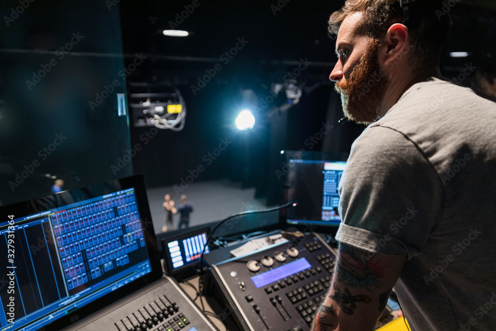 We are stage manager operating stage controls Stock Photo | Adobe Stock