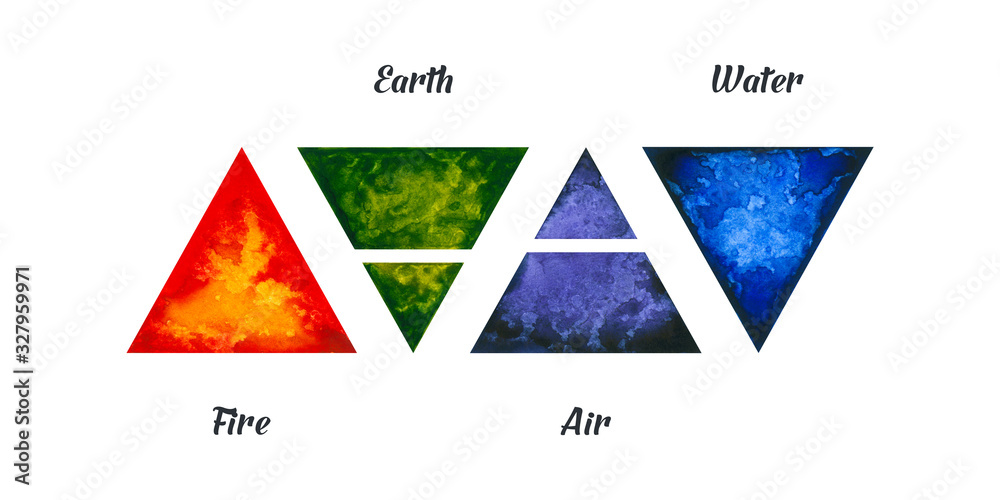 Set of natural elements. Hand drawn illustration is isolated on white ...