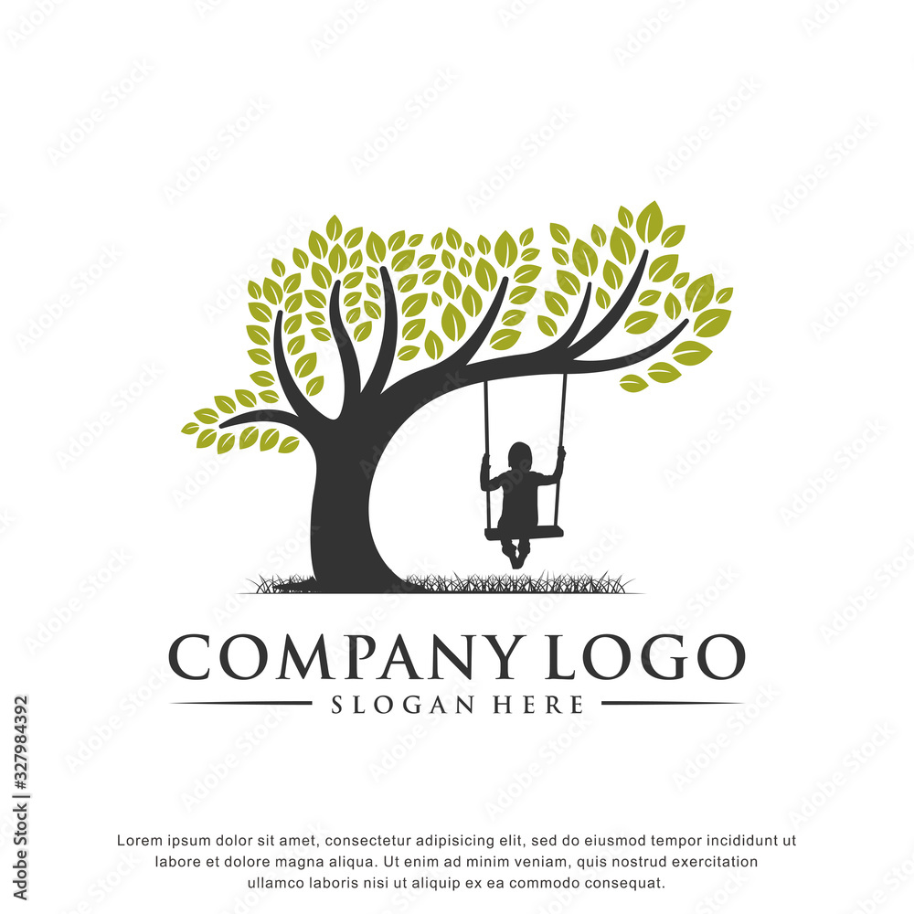 child care.tree logo.modern design.vector illustration concept Stock ...