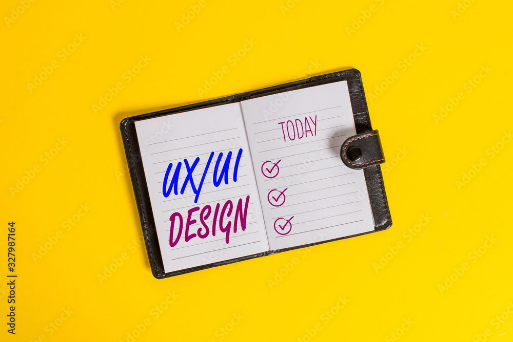 Handwriting text writing Ux Or Ui Design. Conceptual photo two ...