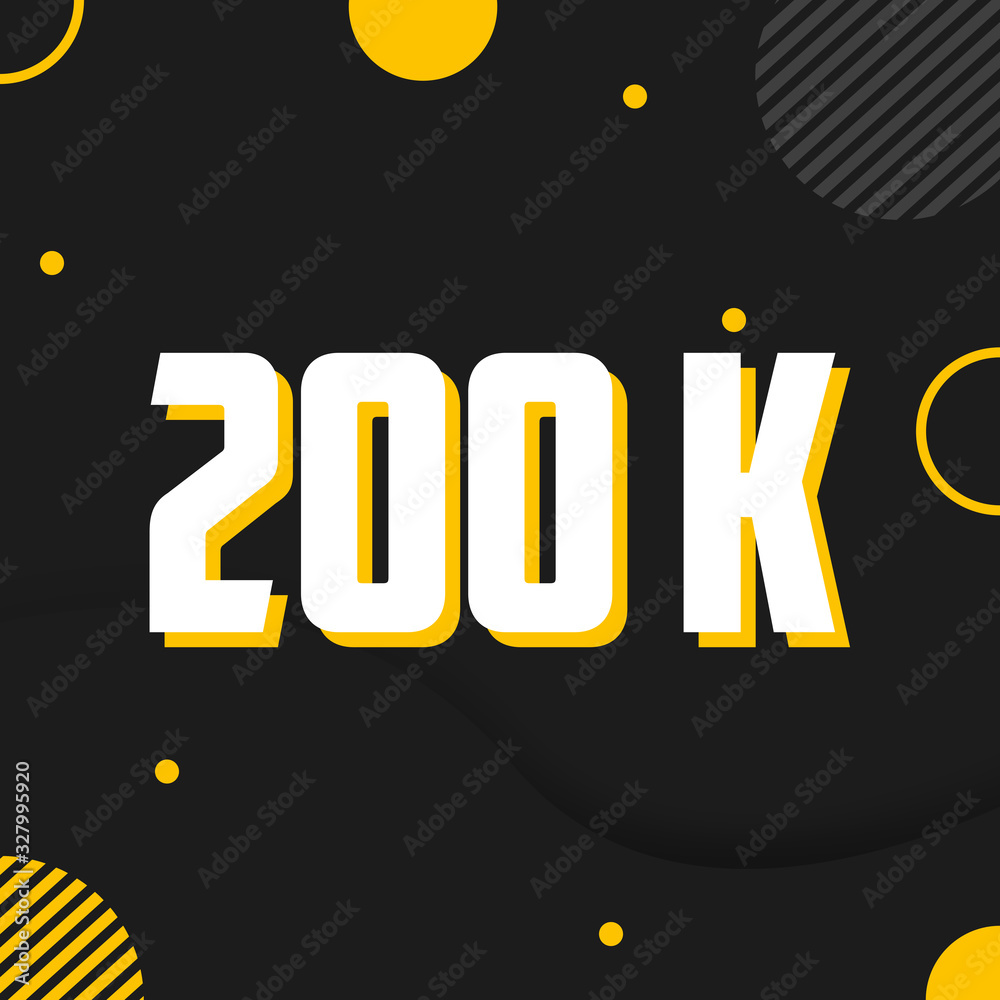 Thank you 200 000 followers. Celebration 200k followers. Stock Vector ...